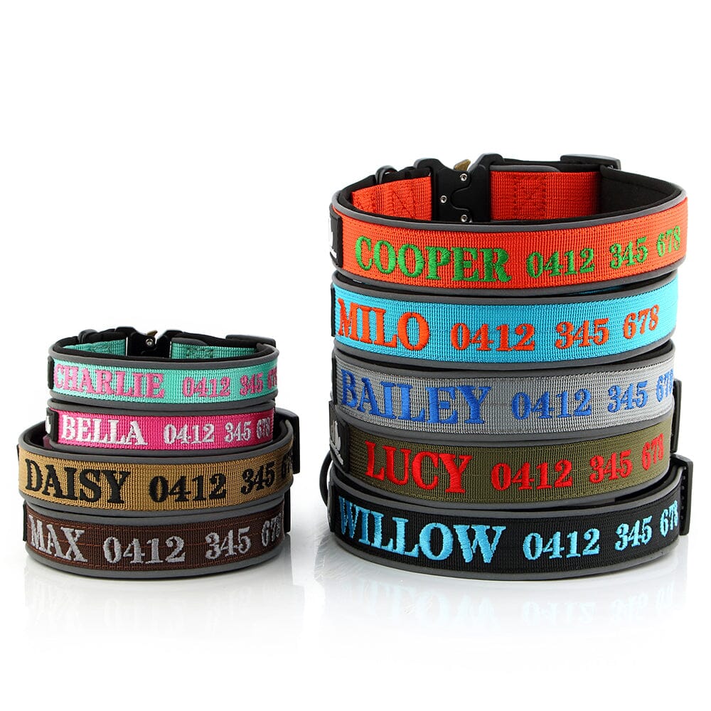 Personalised Embroidered Tactical Dog Collar – Custom Pet Collars